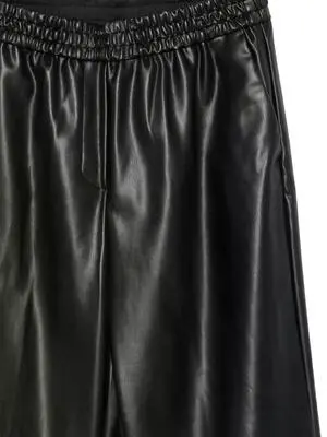 NUDE Elasticated Faux-leather Trousers