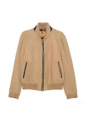 TOM FORD Zip-up Bomber Jacket - Neutrals