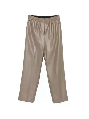 NUDE Faux-leather Trousers - Grey