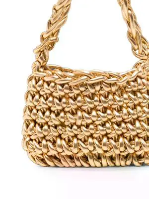 MARIA CALDERARA Woven-design Chain-strap Tote Bag