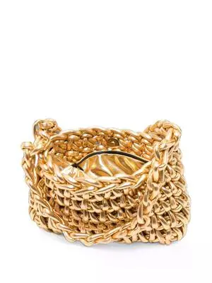 MARIA CALDERARA Woven-design Chain-strap Tote Bag