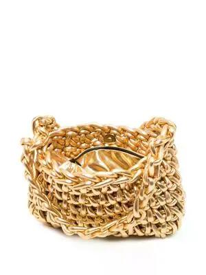 MARIA CALDERARA Woven-design Chain-strap Tote Bag