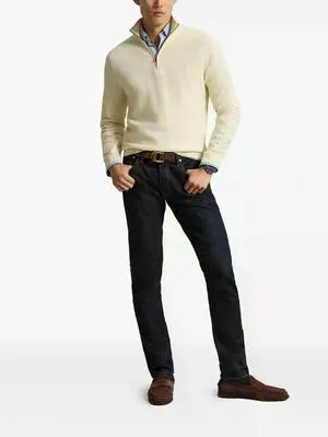 Polo Ralph Lauren Mesh-knit Quarter-zip Sweater
