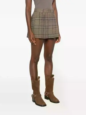 Dixie Check Pleated Shorts