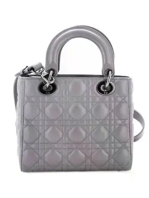 Dior My Abcdior Lady Bag Cannage Quilt Lambskin Satchel - Grey