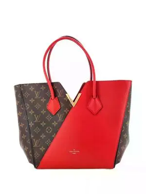 LOUIS VUITTON Kimono Handbag Monogram Canvas And Leather Mm Tote Bag - Red