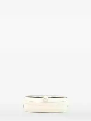 Dior Bobby Flap Bag Leather East West Crossbody Bag - White