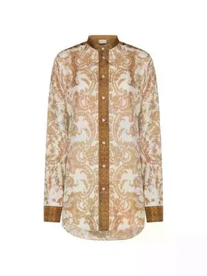 PIERRE-LOUIS MASCIA Aloe Silk Shirt - Neutrals