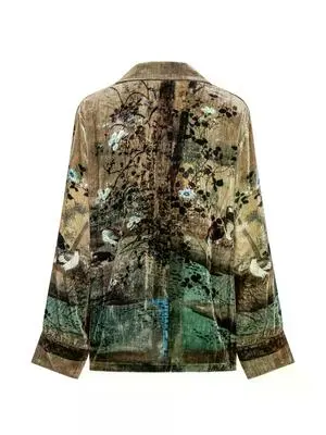 PIERRE-LOUIS MASCIA Kanpur Graphic-print Double-breasted Blazer