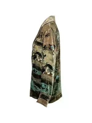 PIERRE-LOUIS MASCIA Kanpur Graphic-print Double-breasted Blazer