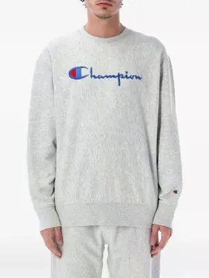 Champion Logo-embroidered Reverse Weave Sweatshirt - Grey