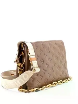 LOUIS VUITTON Coussin Bag Monogram Embossed Lambskin Pm Crossbody Bag