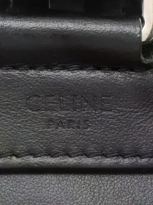 Celine 2000-2026 Smooth Calfskin Logo Messenger Bag Crossbody Bag