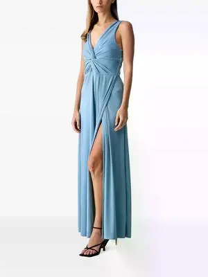 VICOLO Twist-detail Side-slit Maxi Dress