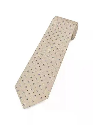 TOMBOLINI Geometric-pattern Tie - Neutrals