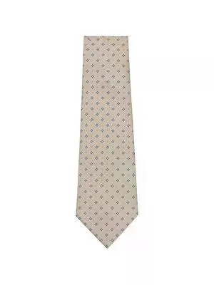 TOMBOLINI Geometric Pattern Neck Ties - Neutrals