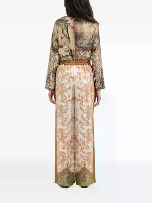PIERRE-LOUIS MASCIA Cialda Baroque-print Palazzo Pants