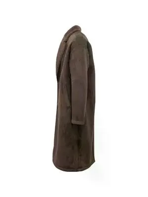 VALENTINI 1972 Shearling-collar Single-breasted Coat