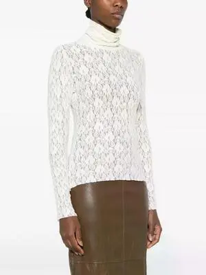 Dixie Lace Roll-neck Top