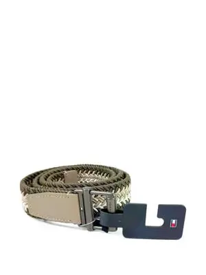 Tommy Hilfiger Braided Horizontal-stripe Belt - Green