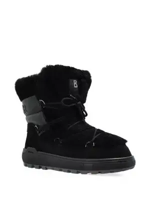 Bogner Chamonix Shearling-trim Leather Snow Boots - Black