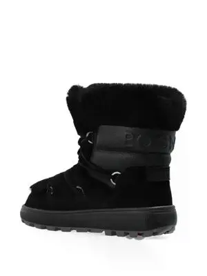 Bogner Chamonix Shearling-trim Leather Snow Boots