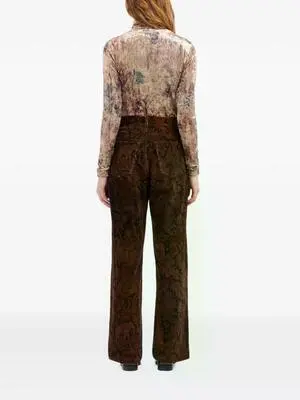 PIERRE-LOUIS MASCIA Gridox Straight-leg Trousers