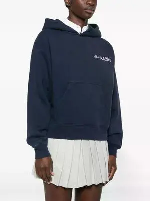 SPORTY & RICH Logo-embroidered Hoodie