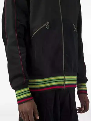 NICHOLAS DALEY Warm Up Striped-trim Zip-up Jacket