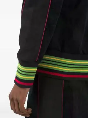 NICHOLAS DALEY Warm Up Striped-trim Zip-up Jacket