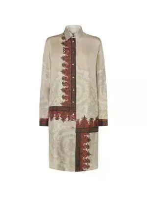 PIERRE-LOUIS MASCIA Aloe Silk Shirt - Neutrals