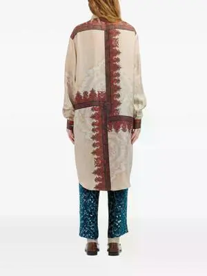 PIERRE-LOUIS MASCIA Silk Paisley Motif Long Sleeve Shirt
