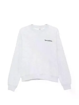 SPORTY & RICH Logo-embroidered Sweater - Grey