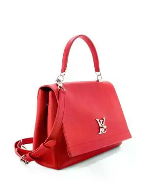 LOUIS VUITTON Lockme Ii Handbag Leather Satchel - Red