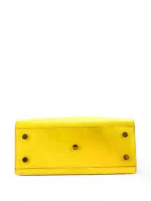 Saint Laurent Sac De Jour Leather Tote Bag - Yellow