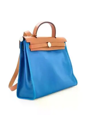 Hermès Herbag Zip Berline Vache Canvas And Leather 31 Shoulder Bag