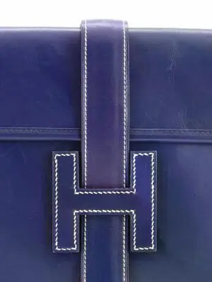 Hermès Jige Box Calf Pm Clutch Bag - Blue