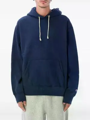 Champion Logo-patch Drawstring Hoodie - Blue
