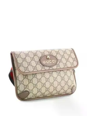 Gucci Neo Vintage Flap Gg Coated Canvas Belt Bag