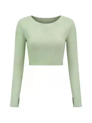 URBAN CLASSICS Cut-out Long-sleeve Crop Top