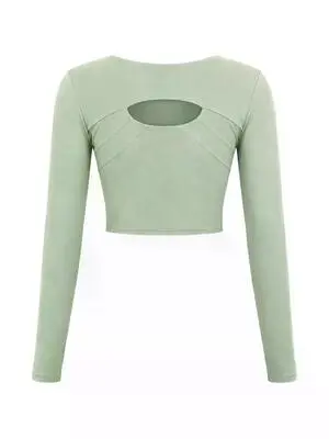URBAN CLASSICS Cut-out Long-sleeve Crop Top