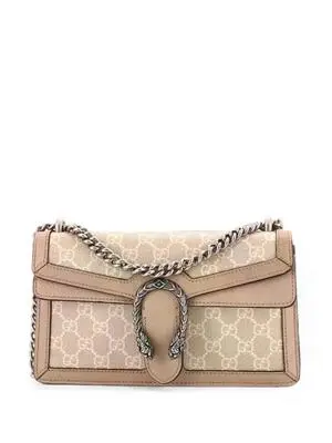 Gucci Dionysus Bag Gg Coated Canvas With Leather Small Shoulder Bag - Neutrals