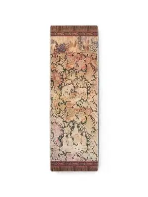 PIERRE-LOUIS MASCIA Fancy Botanical-print Frayed Scarf - Neutrals
