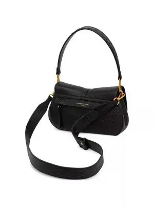GIANNI CHIARINI Medium Helena Round Grained-leather Shoulder Bag - Black
