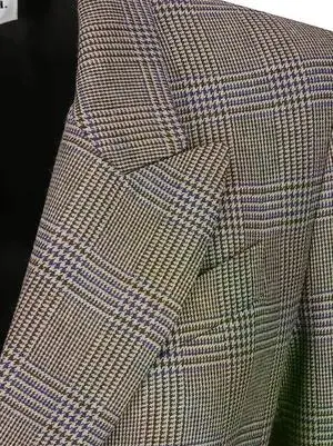 P.a.r.o.s.h Checked Double-breasted Jacket - Brown