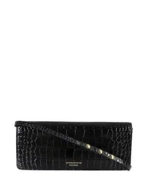 Victoria Beckham Dorian Crocodile-effect Clutch Bag