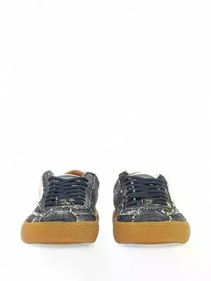 PURAAI Frayed-edge Denim-effect Sneakers
