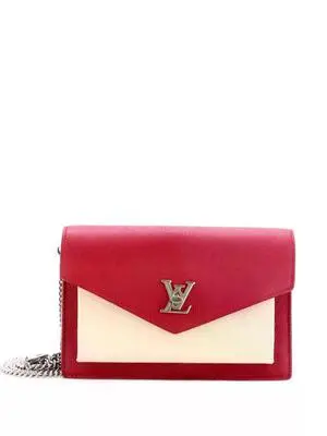 LOUIS VUITTON Mylockme Chain Pochette Leather Clutch Bag