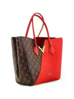 LOUIS VUITTON Kimono Handbag Monogram Canvas And Leather Mm Tote Bag - Brown