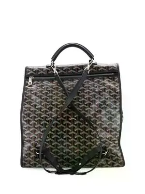 Goyard Saint Leger Briefcase Coated Canvas Backpack - Black